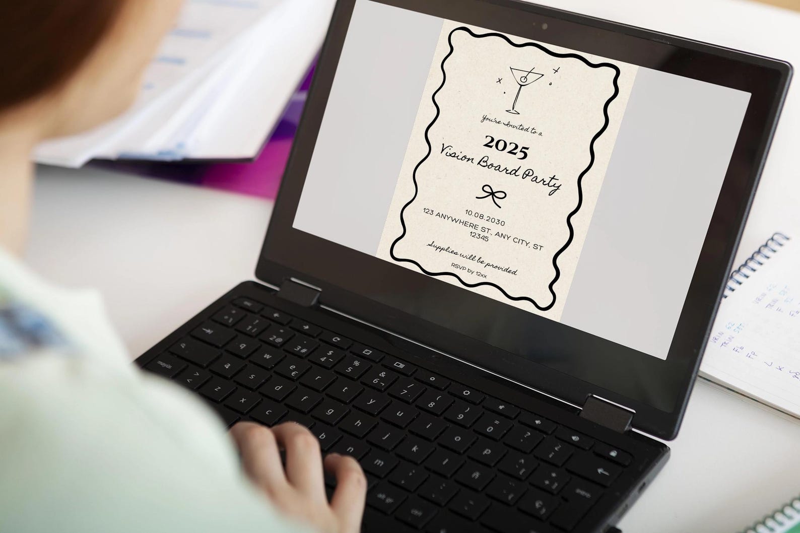 2025 Vision Board Party Invitation, Creative Goal-setting Experience ...