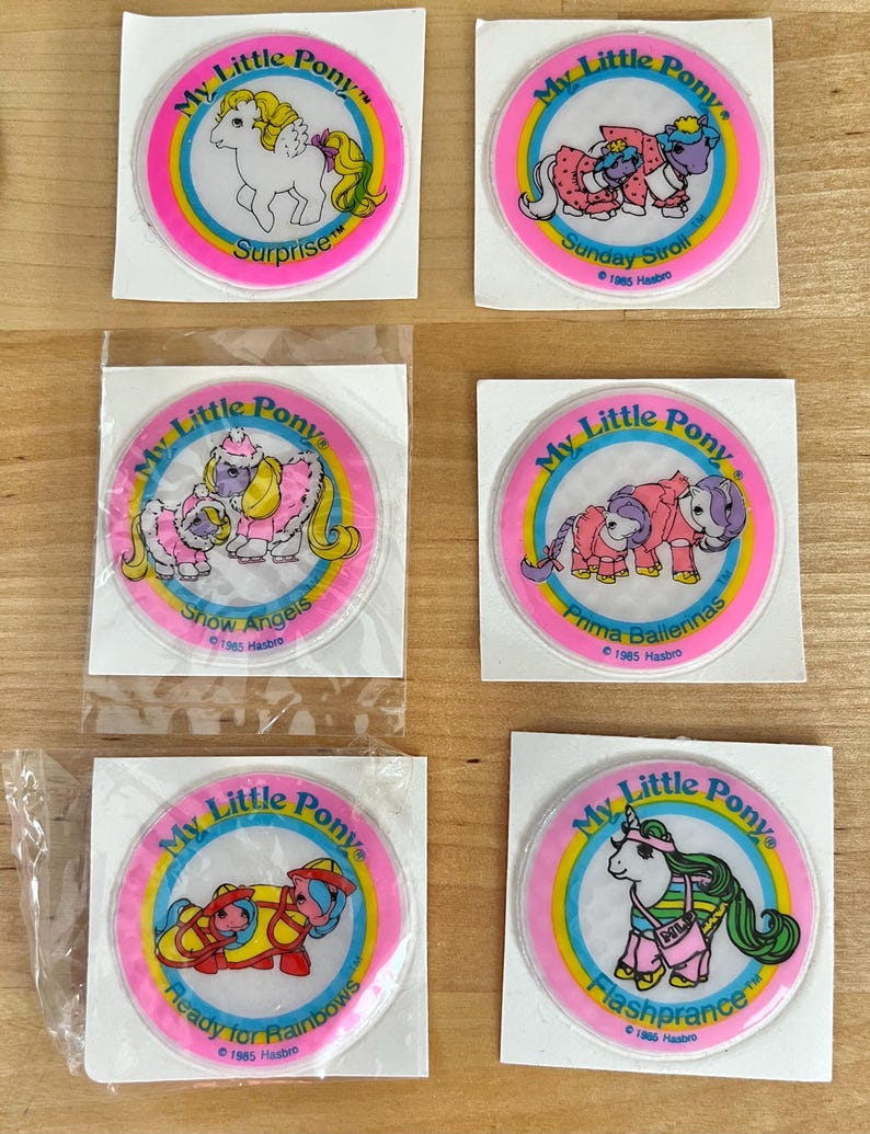 17 Vintage 1985 My Little Pony G1 Original Puffy Sticker Lot Rare - Etsy