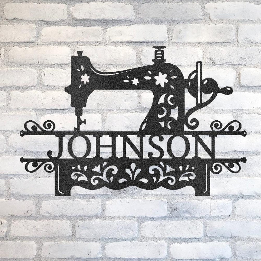 Custom Sewing Monogram, Personalized Sewing Metal Sign, Custom Quilting ...