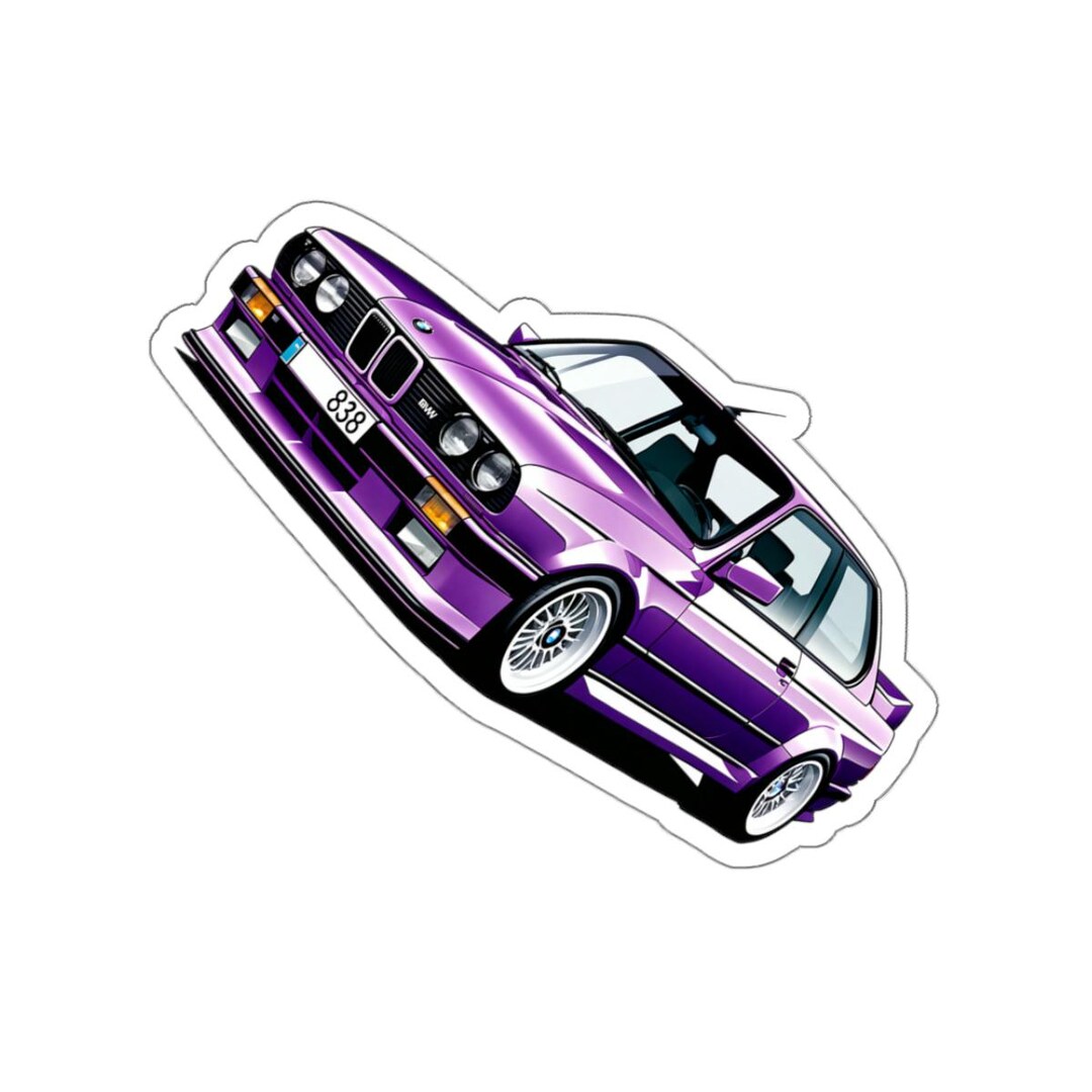 Purple Bmw E30 M3 Coupe Sticker - Etsy