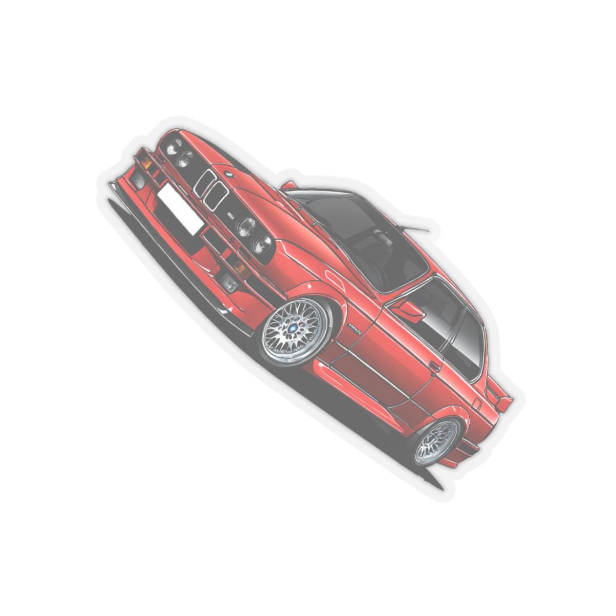 Red BMW E30 M3 Sticker - Etsy