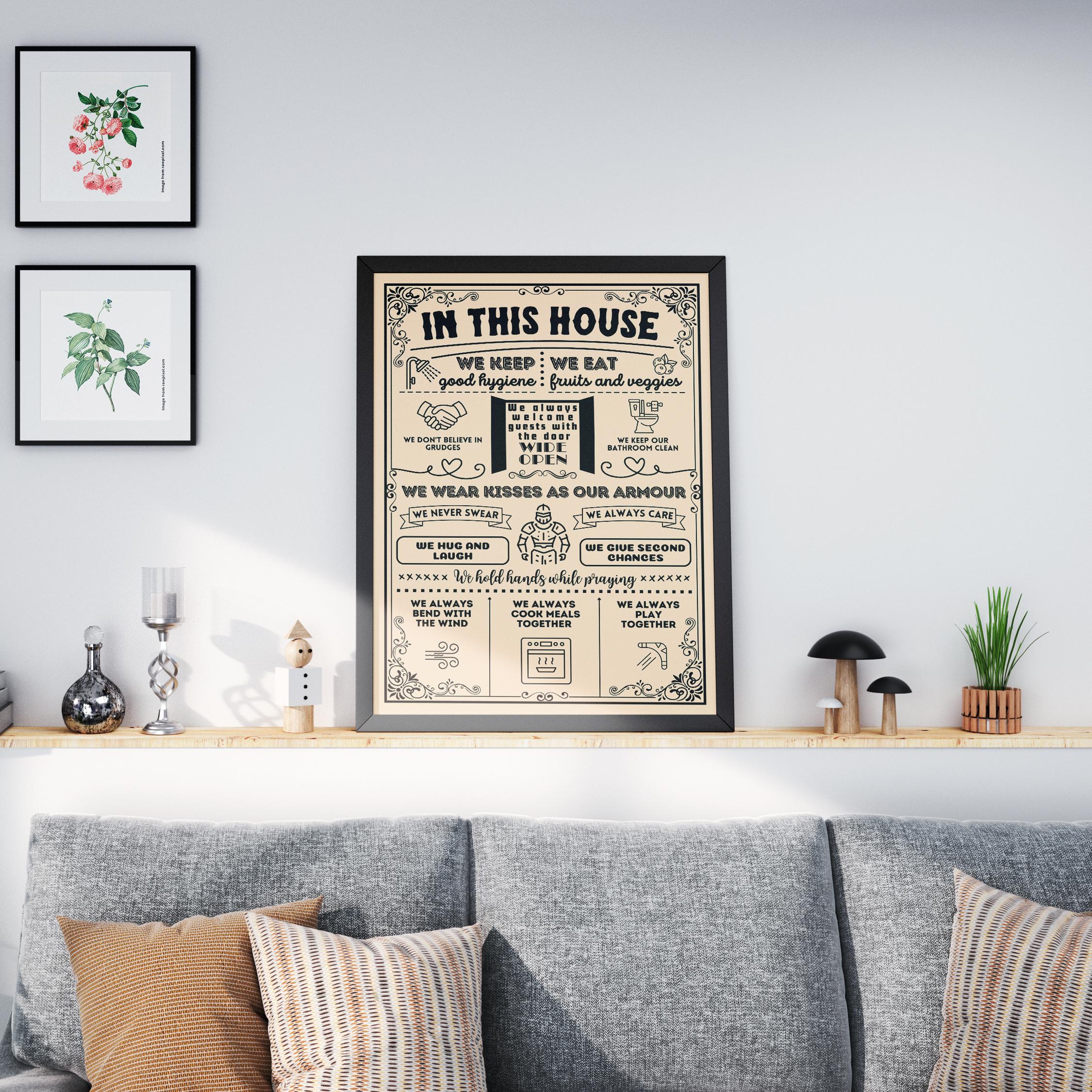 House Rules Poster, Family Wall Art (SVG Digital Download) - Etsy