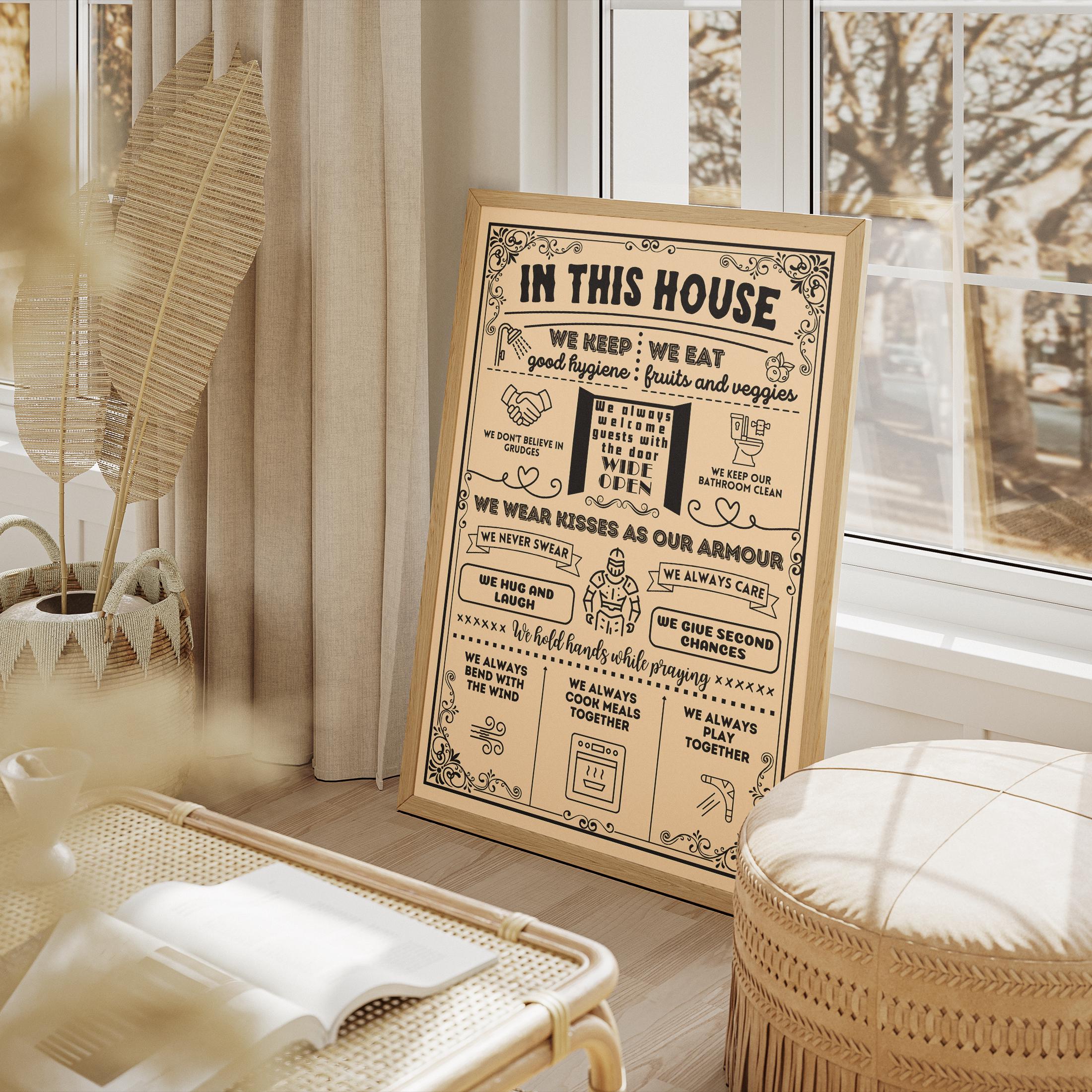 House Rules Poster, Family Wall Art (SVG Digital Download) - Etsy