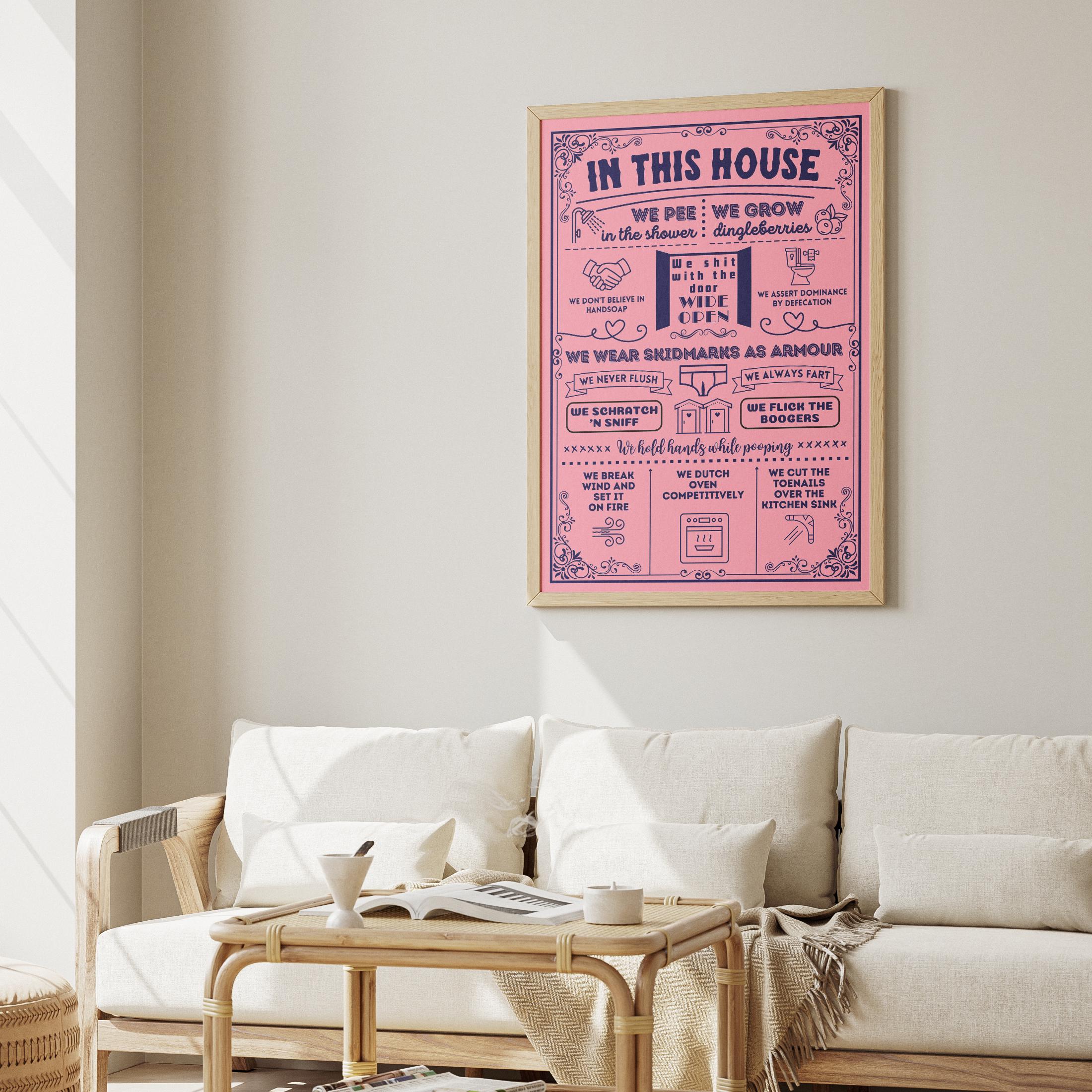 SVG House Rules Poster, Family Rules, Funny Typographic Poster, Weird ...