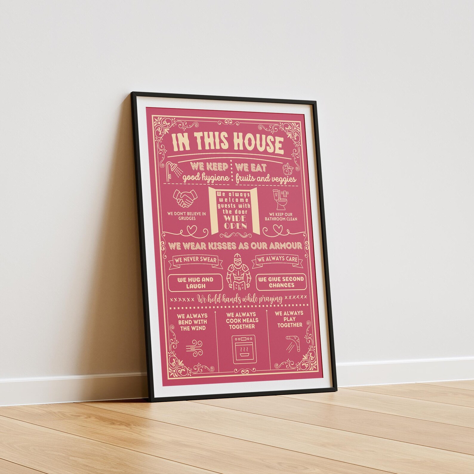 SVG House Rules Poster, Family Rules Poster, Housewarming Gift ...