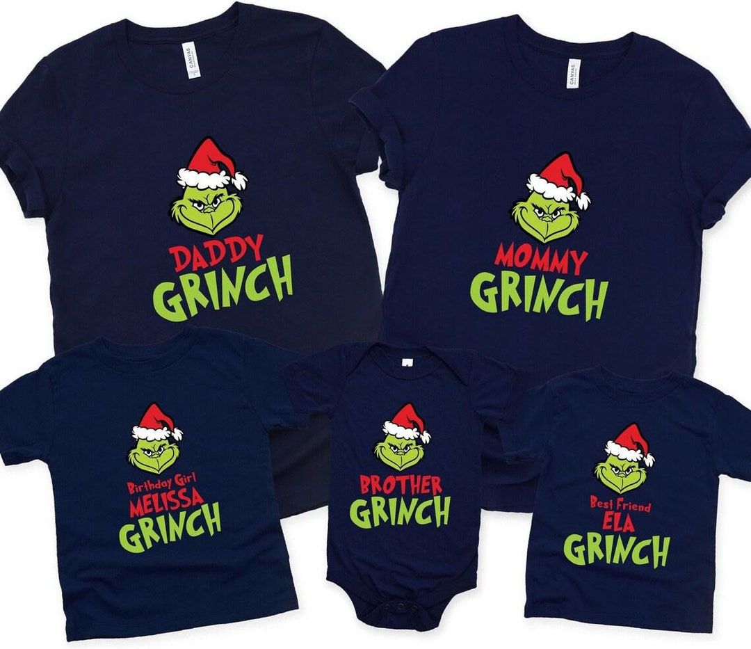 Grinch Family Christmas Matching Shirts, Daddy, Mommy, Brother, Sister ...