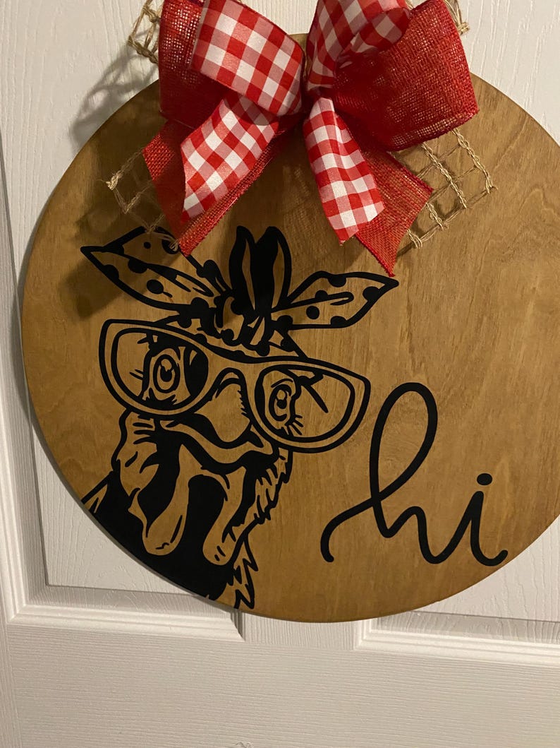 Hi Chicken Sign - Etsy