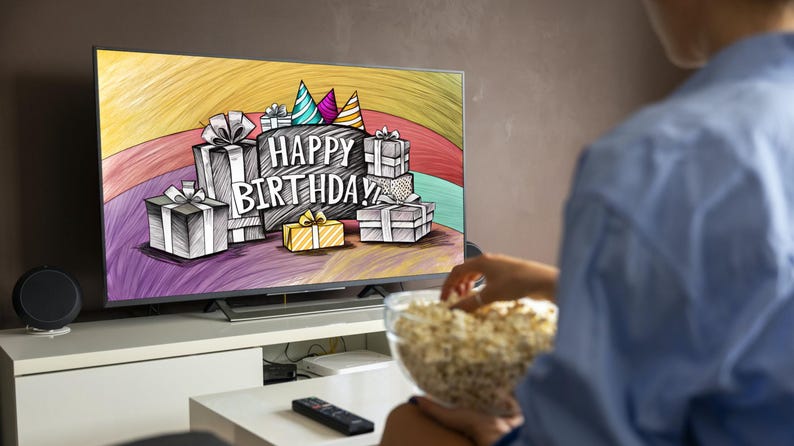 Happy Birthday Samsung the Frame TV Art Digital Download Limited ...