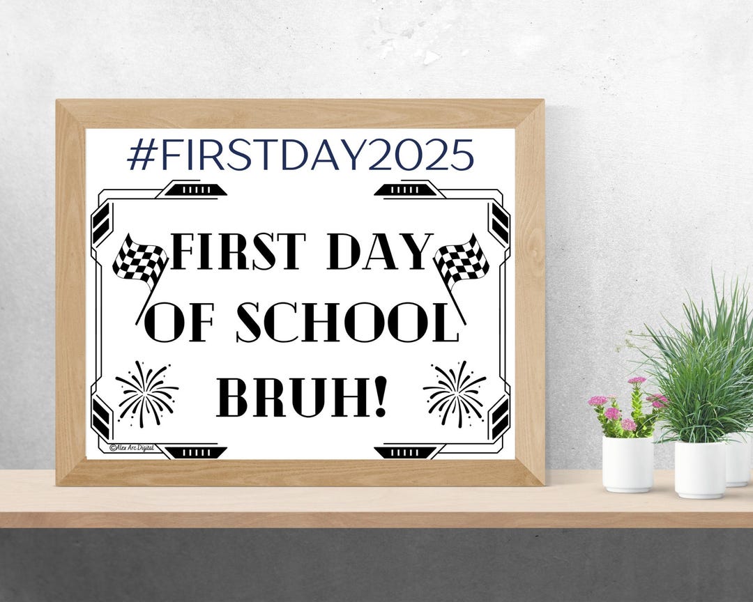 First Day of School Sign: Printable Grade Signs (JPEG/PDF Digital ...