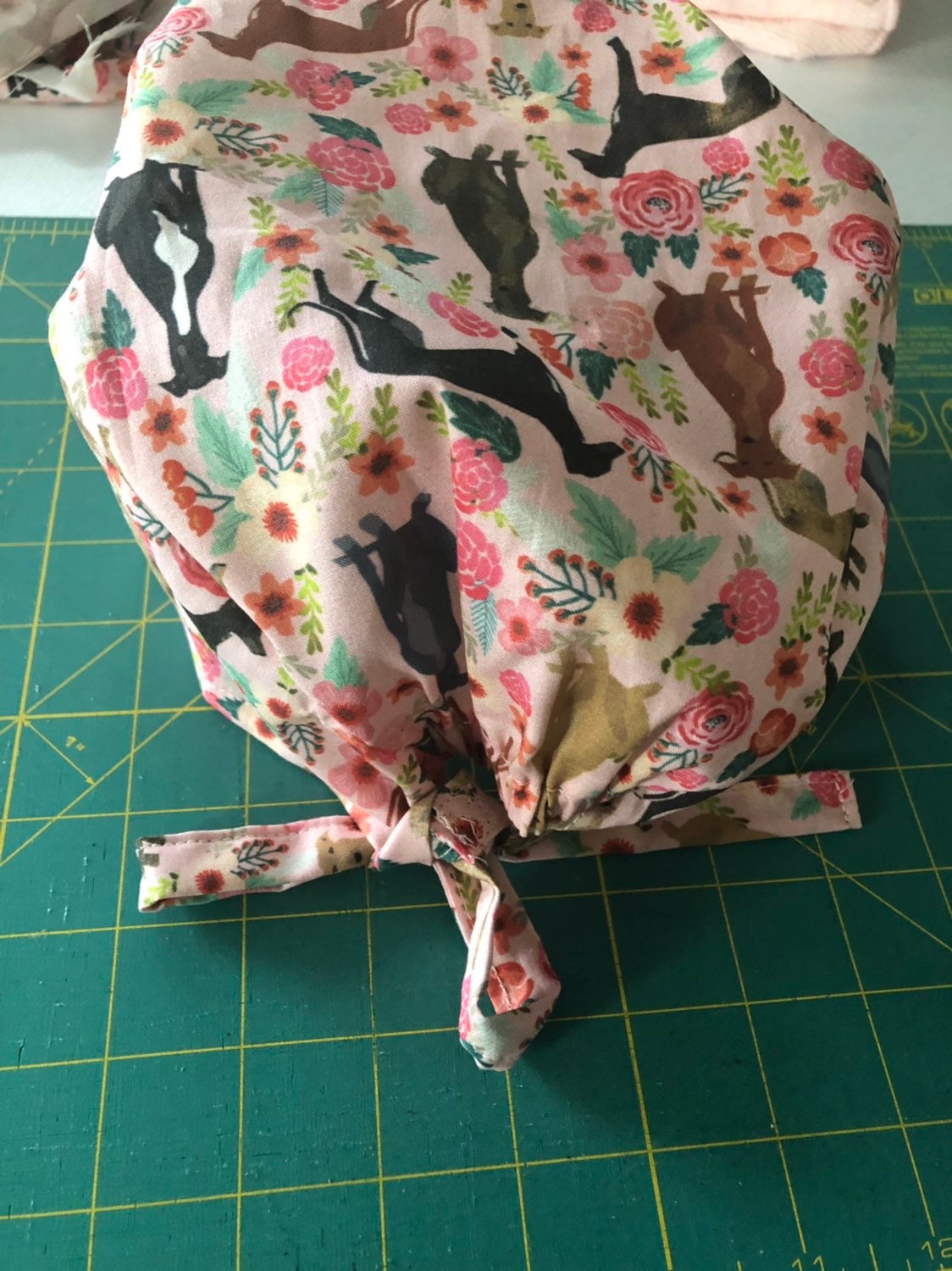 PPE RN Nurse Vet Tech Surgical Scrub Cap With Tie in Dog Fabric - Etsy