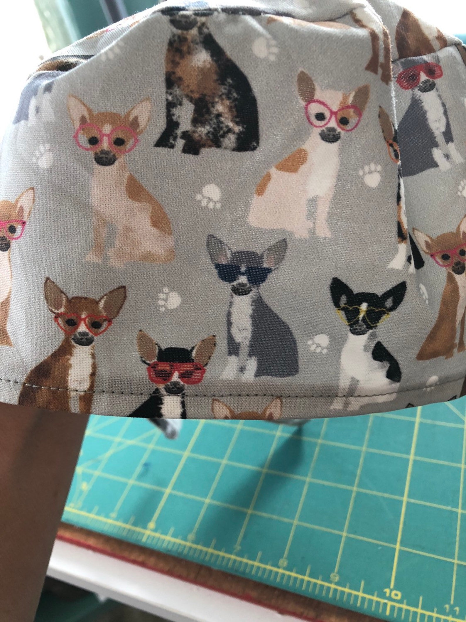 PPE RN Nurse Vet Tech Surgical Scrub Cap With Tie in Dog Fabric - Etsy