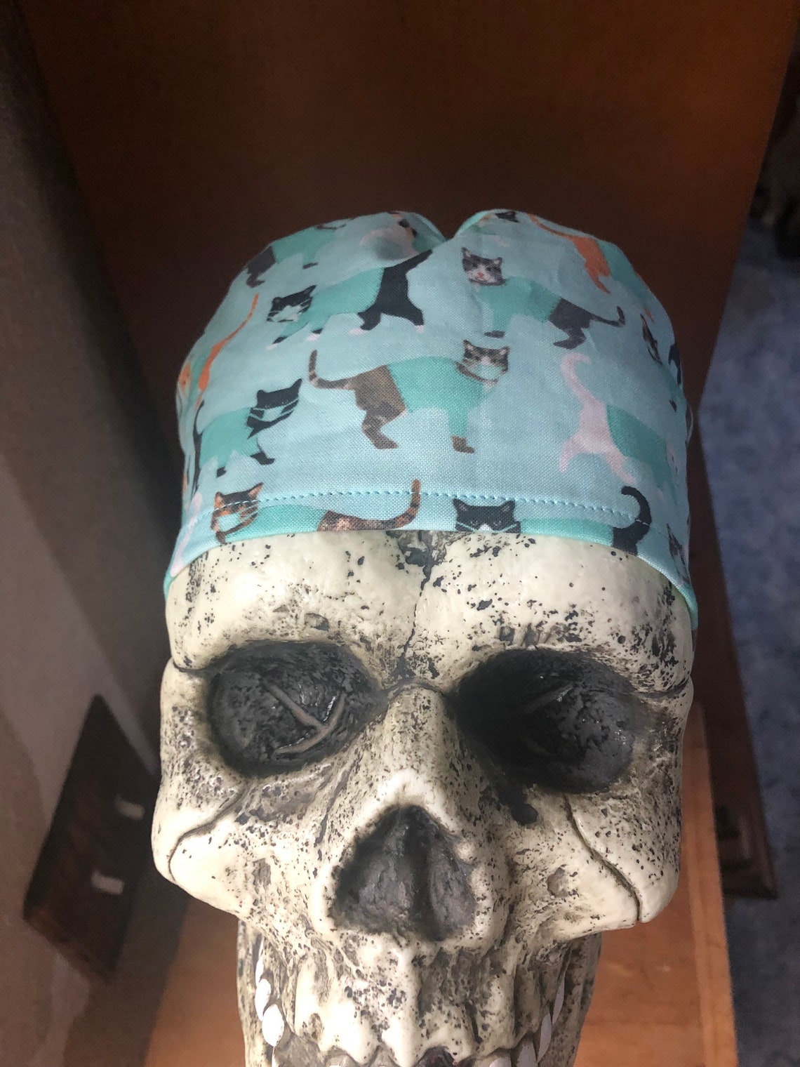 PPE RN Nurse Vet Tech Surgical Scrub Cap With Tie in Dog Fabric - Etsy