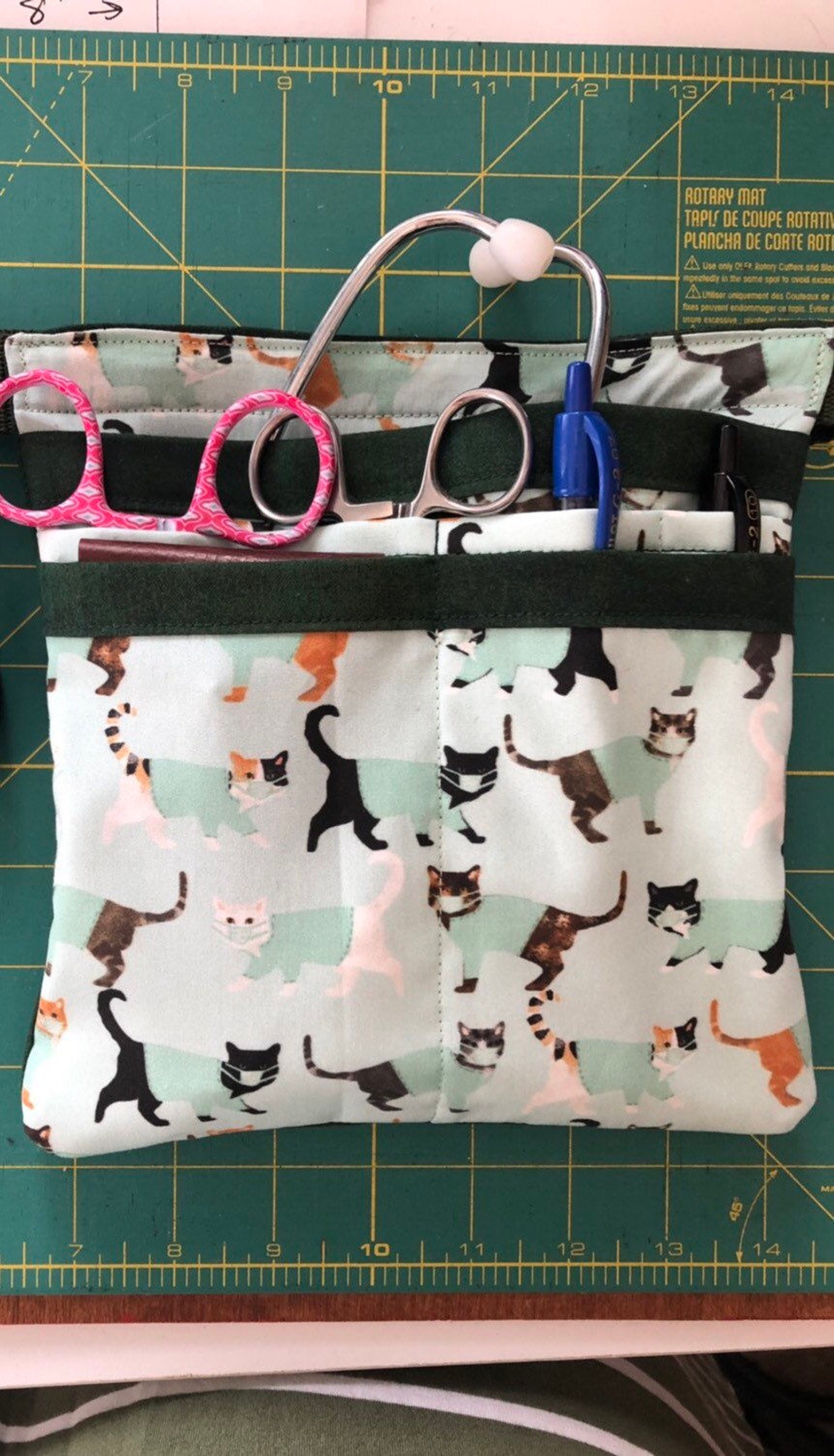 Mini Nurse Vet Tech Scrub Pocket Pouch With Belt Zipper and - Etsy