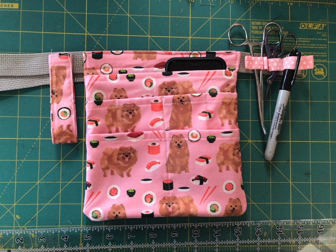 Pomeranian, Vet Tech, RN, Nurse, Medical, Belted Scrub Bag, Instrument ...