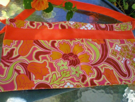 Utility Apron in Amy Butler Disco Flower Cotton Fabric | Etsy