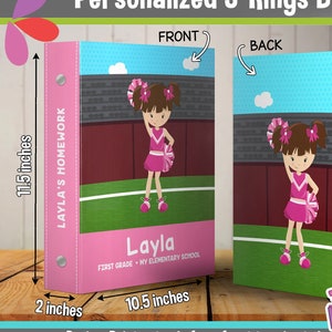 Personalized Cheerleader Binder - Personalized 3 Ring Binder 2 Inches ...