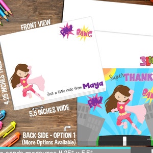 Superhero Note Cards - Set of Personalized Note Cards - 4.25” X 5.5 ...