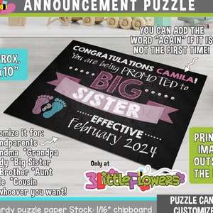 Personalized Pregnancy Announcement Puzzle - Personalized 8" X 10 ...