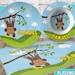 Personalized Monkey Plate and Bowl Set: Jungle Kids Dishes - Etsy