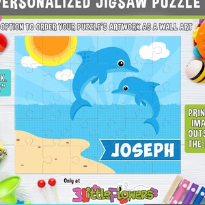 Personalized Dolphin Puzzle - Personalized 8" X 10" Puzzle ...