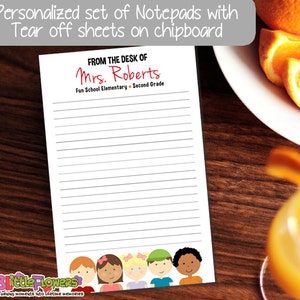 Teacher Notepads - Happy Kids Notepads - Personalized Notepads ...