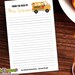 Teacher Notepads - School Bus Notepads - Personalized Notepads ...