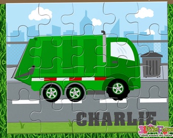 Personalized Garbage Truck Puzzle Personalized 8 X 10 | Etsy