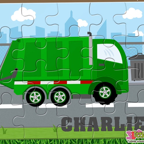 Personalized Garbage Truck Puzzle Personalized 8 X 10 - Etsy
