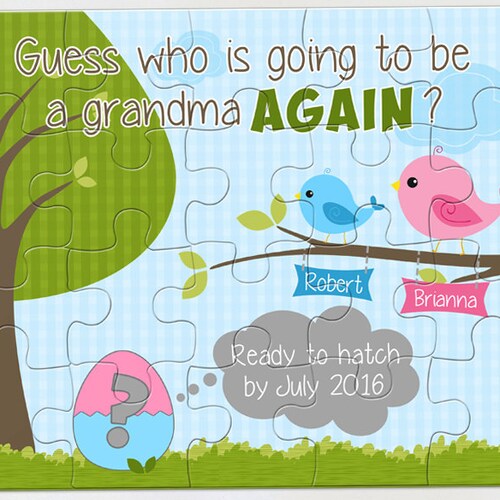 Personalized Pregnancy Announcement Puzzle Personalized - Etsy