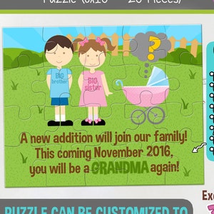 Big Brother Big Sister Personalized Pregnancy Announcement | Etsy