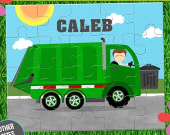 Personalized Garbage Truck Puzzle Personalized 8 X 10 | Etsy