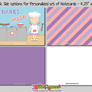 Chef Note Cards Set of Personalized Note Cards 4.25 X | Etsy