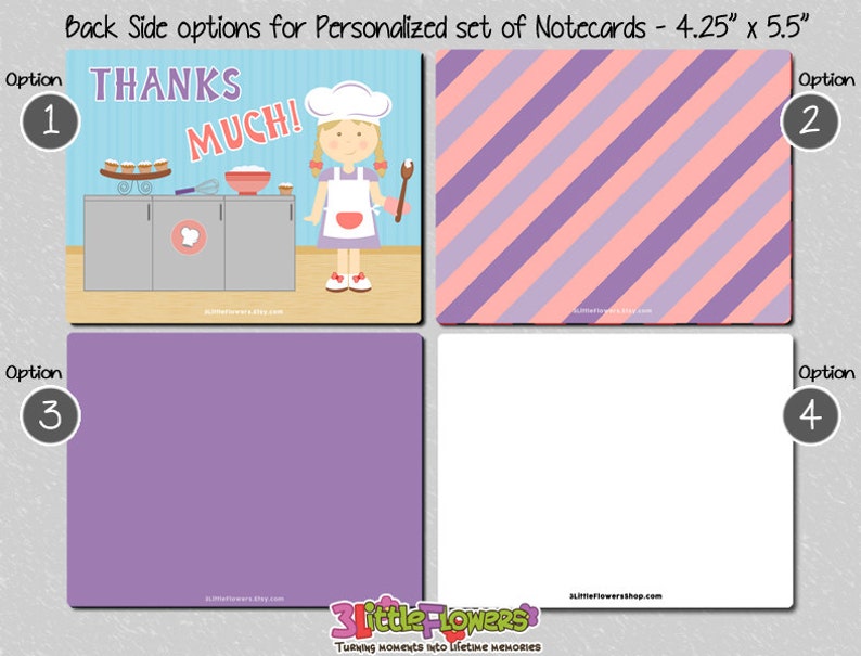 Chef Note Cards Set of Personalized Note Cards 4.25 X | Etsy