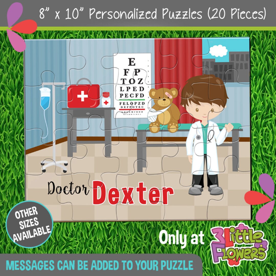 Boy Doctor Puzzle Personalized 8 X 10 Puzzle Personalized - Etsy