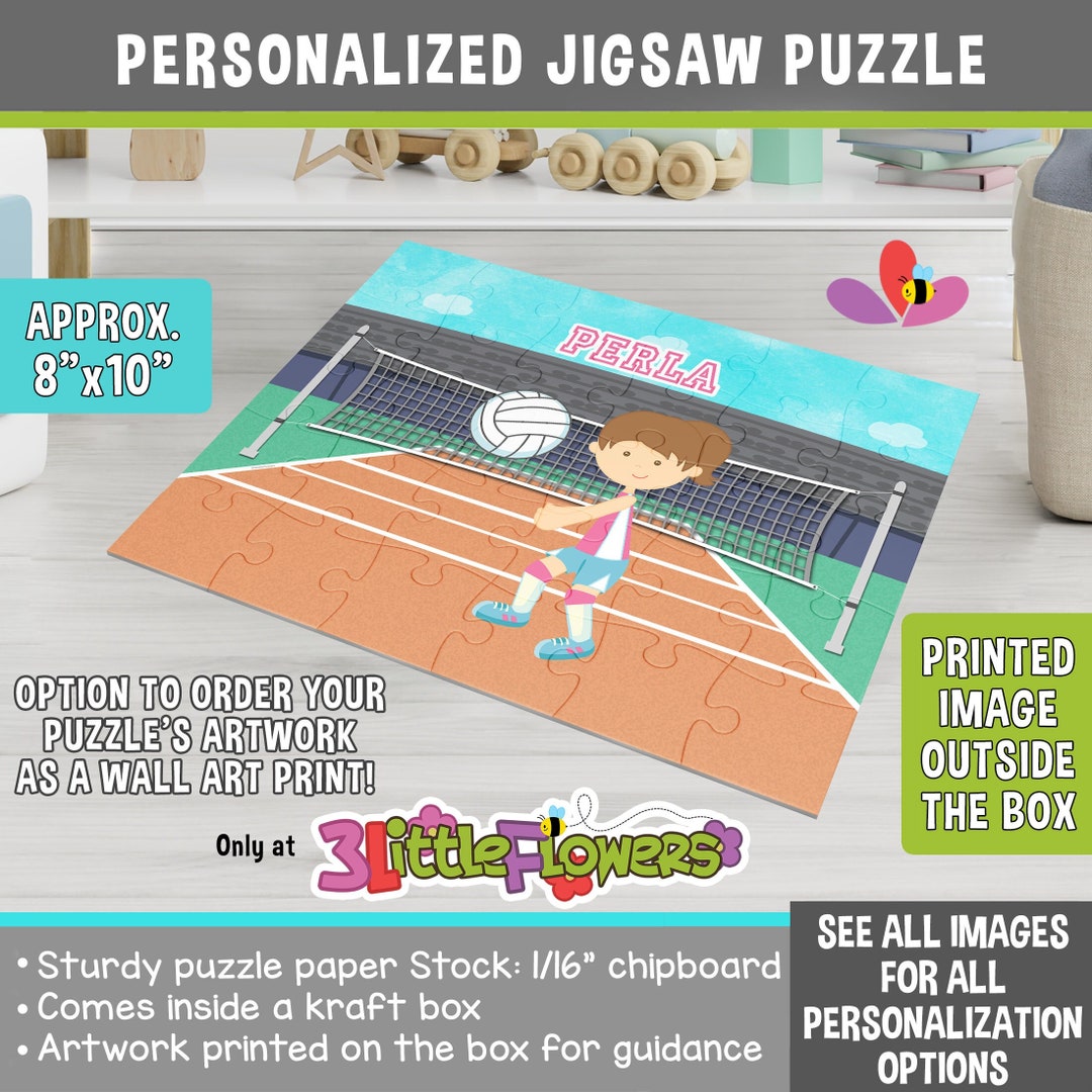 Volleyball Player Puzzle - Personalized 8 X 10 Puzzle - Personalized ...