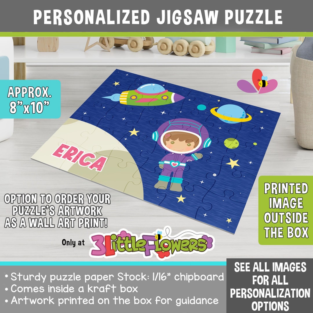 Astronaut Puzzle - Personalized 8 X 10 Puzzle - Personalized Name ...