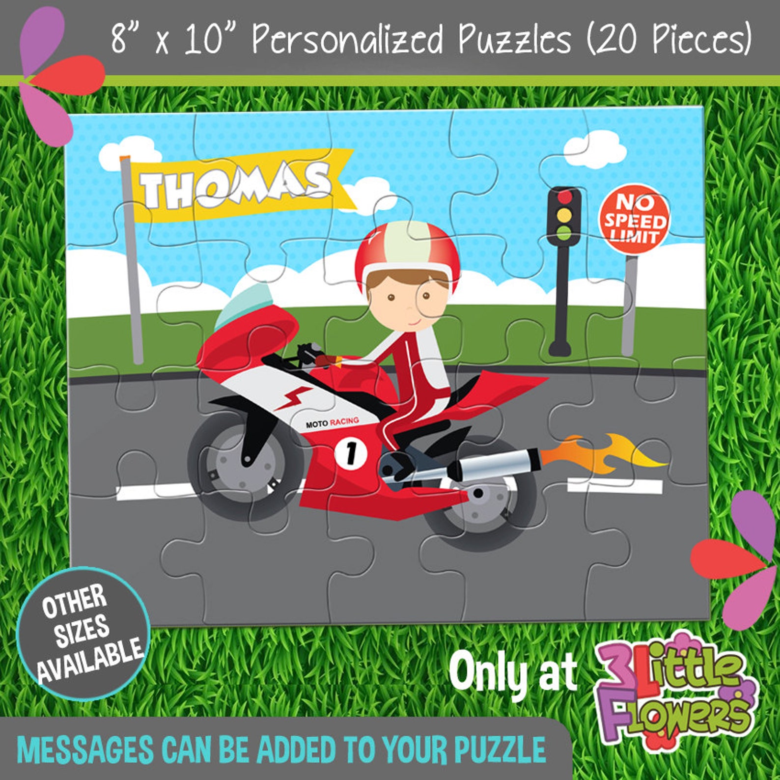 Motorcycle Puzzle Personalized 8 X 10 Puzzle Personalized - Etsy