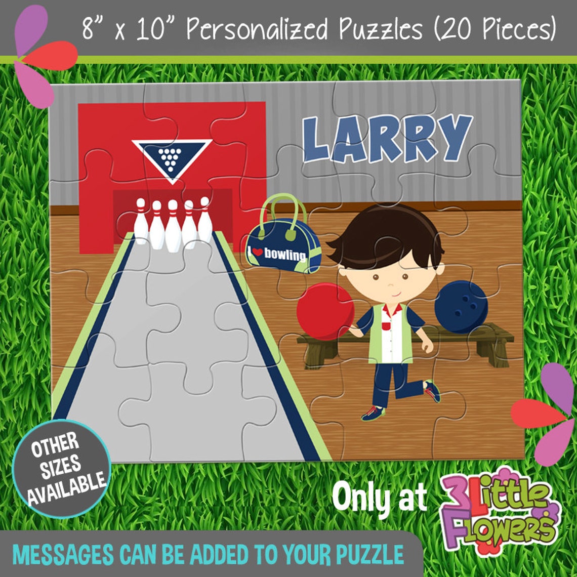 Bowling Puzzle Personalized 8 X 10 Puzzle Personalized | Etsy