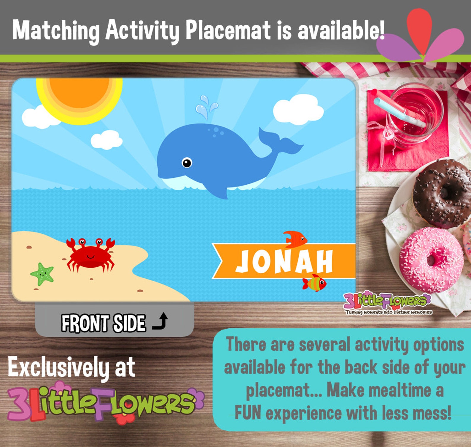 Personalized Whale Plate and Bowl Set Personalized Plastic - Etsy