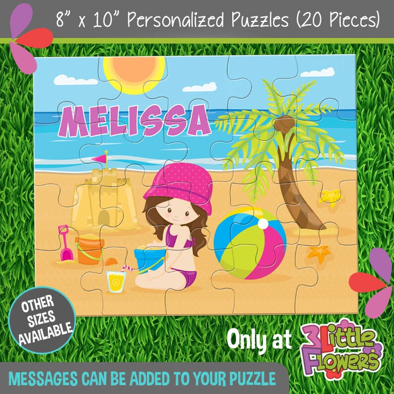 At the Beach Puzzle Personalized 8 X 10 Puzzle - Etsy