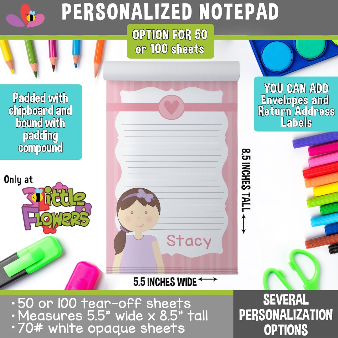 Little Me Notepad - Personalized Notepad - Personalized Children ...