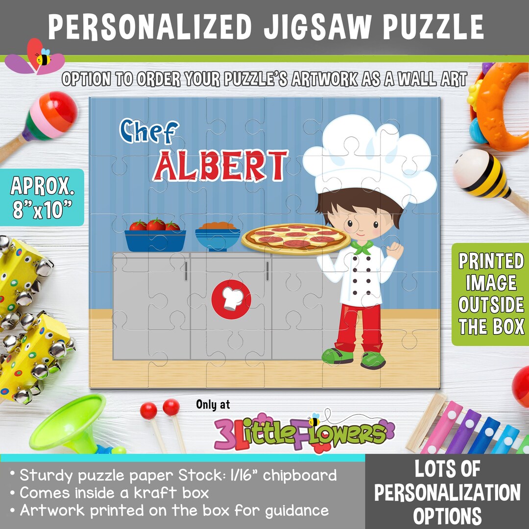 Personalized Chef Puzzle - Personalized 8" X 10" Puzzle - Personalized ...