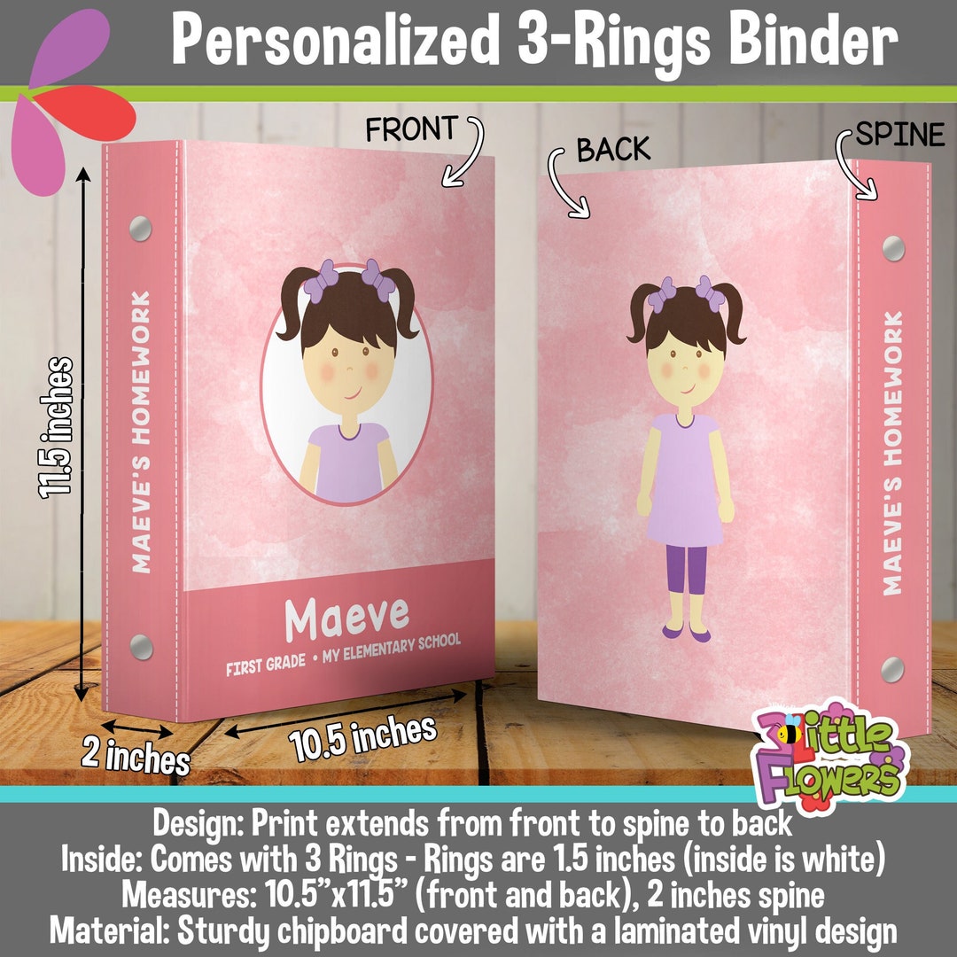 Personalized Little Me Girl Binder - Personalized 3 Ring Binder 2 in ...