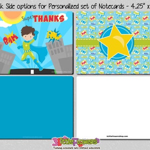 Superhero Note Cards Set of Personalized Note Cards 4.25 - Etsy