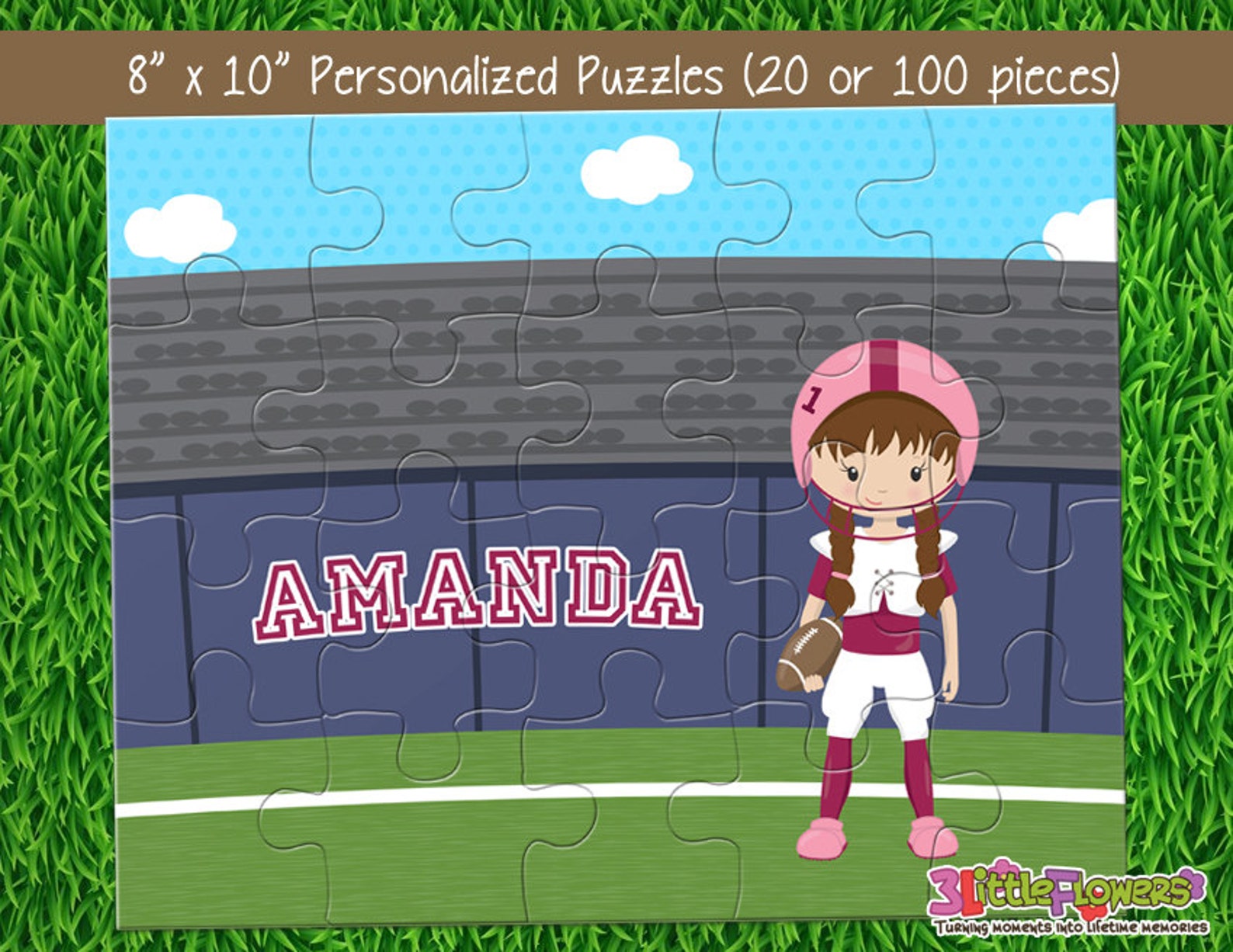 Football Puzzle Personalized 8 X 10 Puzzle - Etsy