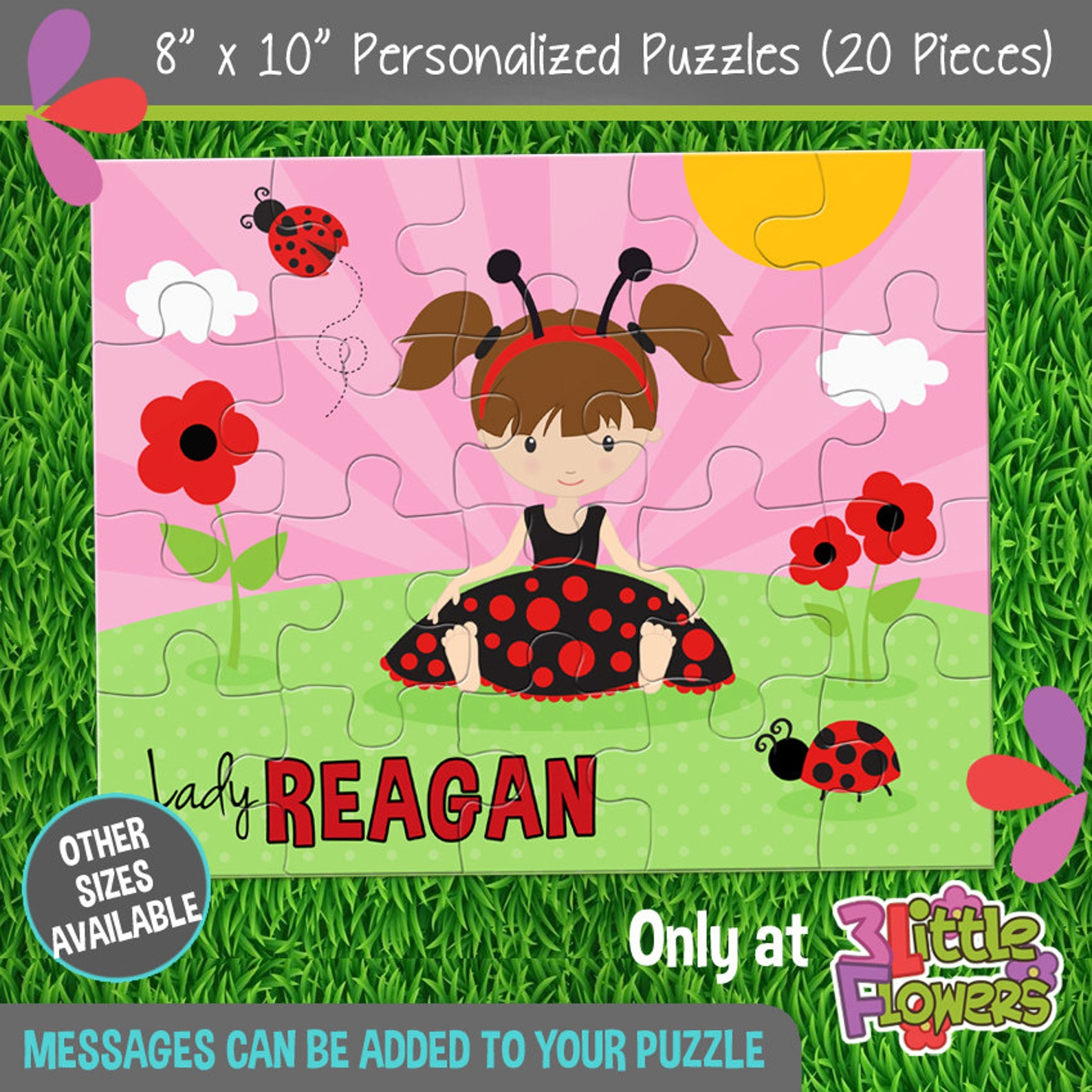 Ladybug Puzzle Personalized 8 X 10 Puzzle Personalized - Etsy