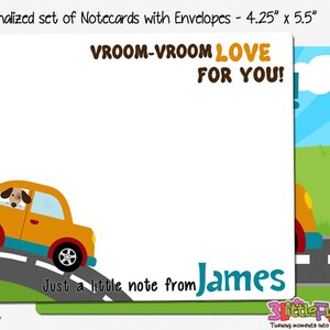 Car Note Cards Set of Personalized Note Cards 4.25 X 5.5 | Etsy