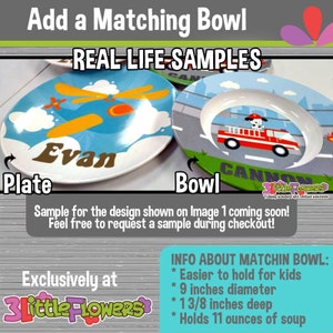 Little Chef Plate and Bowl Set Personalized Plastic Children | Etsy