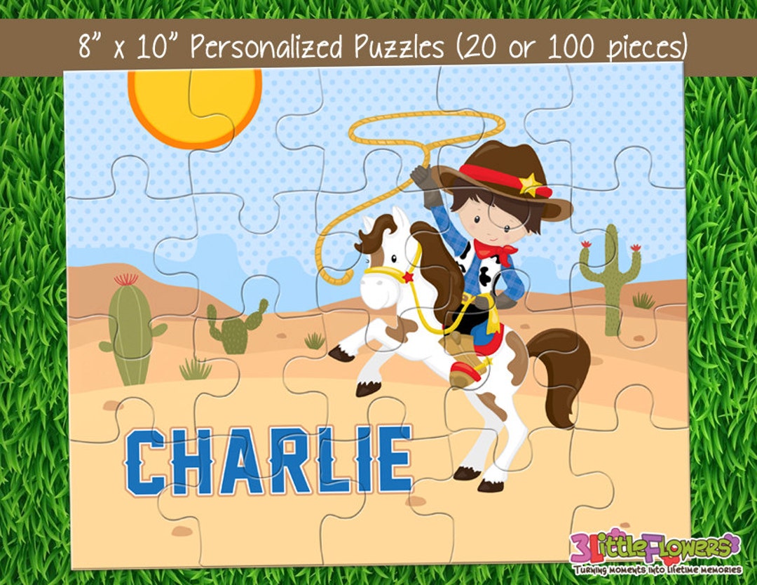 Cowboy Puzzle Personalized 8 X 10 Puzzle - Etsy