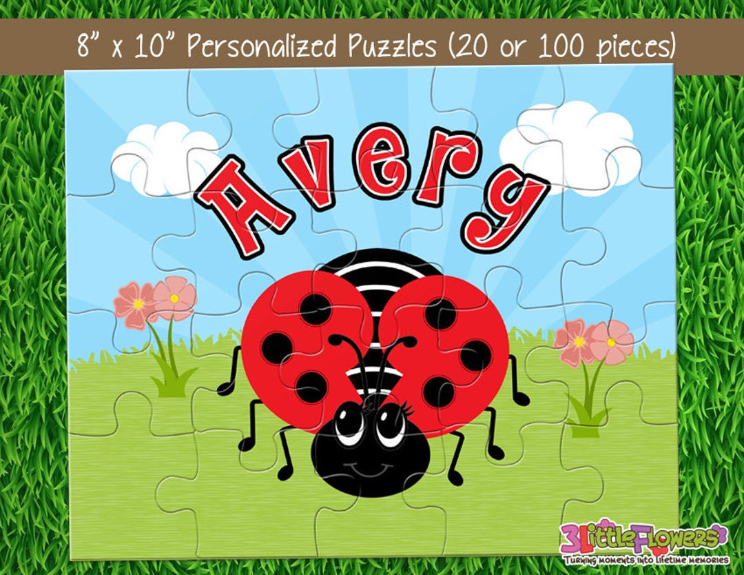 Personalized Ladybug Puzzle Personalized 8 X 10 - Etsy